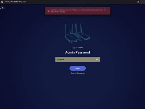 Can T Login To Gl GUI Page Anymore Error Flint Technical Support For Routers GL INet