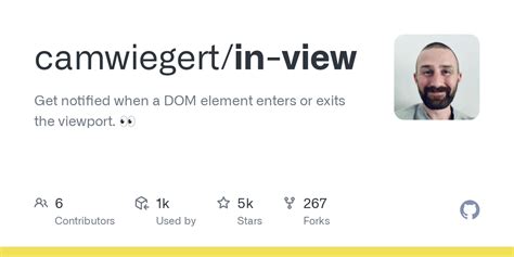 GitHub Camwiegert In View Get Notified When A DOM Element Enters Or