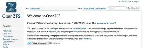 ZFSの後継プロジェクトOpenZFS発足 ソフトアンテナ
