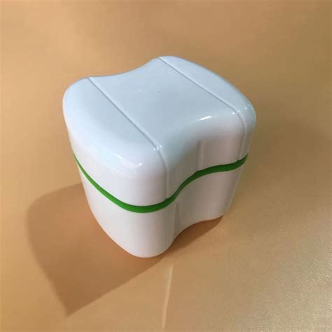 Tooth Caredenture Cup Bath Box Case With Strainer Basket Retainer Case