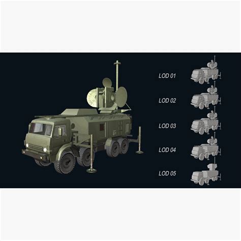 krasukha 4 ew system vr ar low poly 3d model download artillery