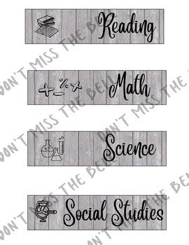 Rustic Google Classroom Headers By Don T Miss The Bell TPT