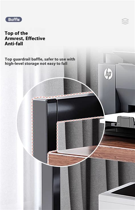 3 Layers CPU Stand Heavy Duty Office Storage Shelf With Wheels Mobile Computer Tower Rack Stand