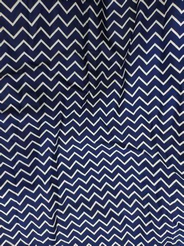 Blue Zig Zag Print Poly Crepe Fabric Width 44inch At Rs 42meter In