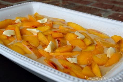 Peach Buttermilk Cobbler With Vanilla Ice Cream Lemony Thyme
