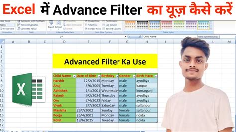 MS Excel Advanced Filters Excel Advanced Filter Function Tutorial In