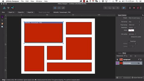 Affinity Designer Quick Start Exporting Export Persona Continuous
