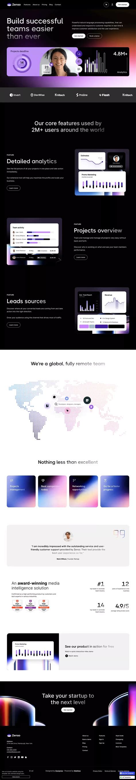 Zenso Webflow Ecommerce Website Template On Landbook Get Inspired