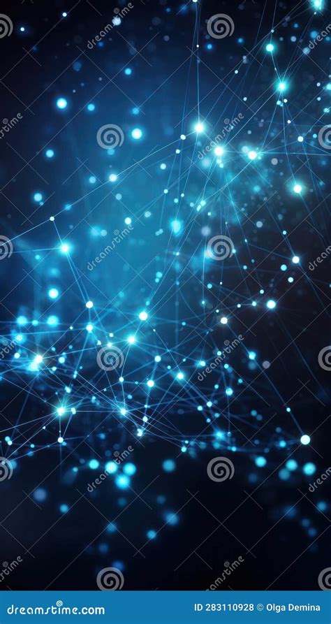 Interconnected Lines Dots Create A Network Connection Structure