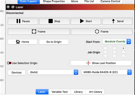 Cant Find The Cut Optimization Tab Button In V 1 3 0 1 Lightburn Software Questions