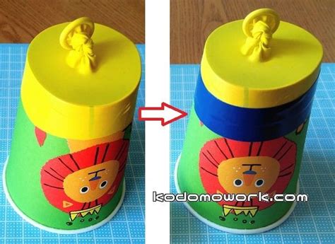 紙コップおもちゃ鉄砲（てっぽう）で楽しい室内遊び こども工作レシピ Paper Cup Toys R5