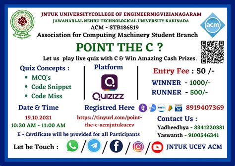 An Online Quiz Competition On Point The C 19th October 2021 10