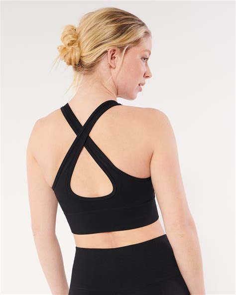 Hollister Gilly Hicks Go Boost Strappy Seamless Longline Sports Bra