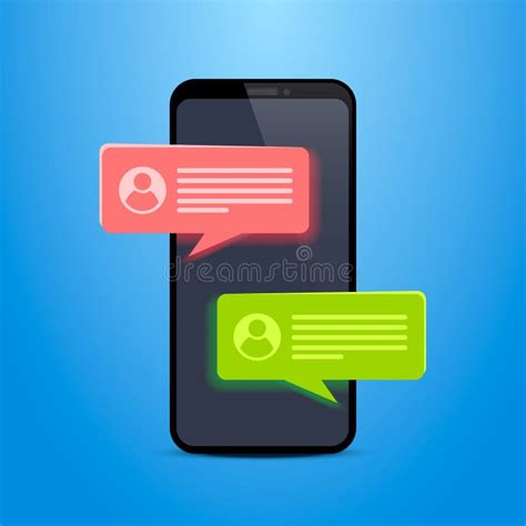 Chat Text Box Empty Messages Template Vector Dialig Interface Stock