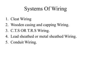 Types Of Wires Cables Connectors And Switches PPTX