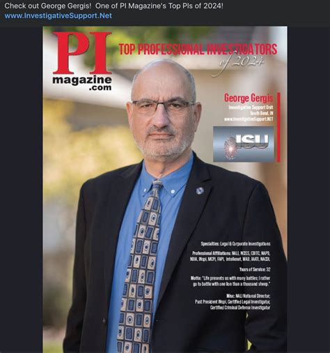 Congratulations To Our Friend George Gergis C L I From Isu Being Named In The Top Professional