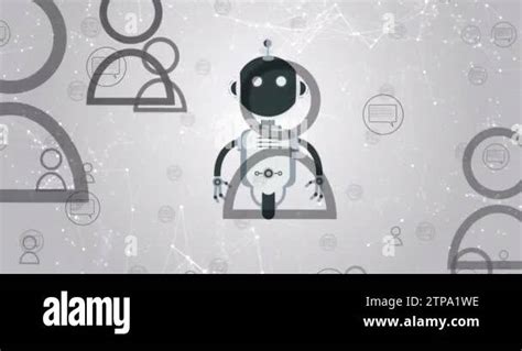 Animation Of Ai Chatbot Icon And Data Processing Global Artificial