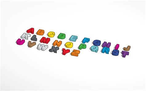 3d Design Alphabet Tinkercad