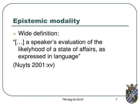 Ppt Epistemic Adverbs At The Interface Of Lexicalization And Grammaticalization Muriel Norde