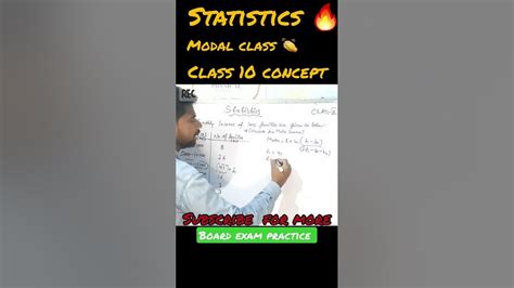 Statistics Modal Class Formula Basic Concept Ncert Maths Class 10 🔥
