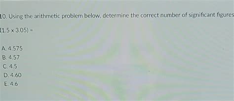 Solved Using The Arithmetic Problem Below Determine The Chegg