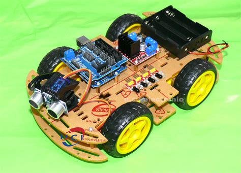 UCI電子Arduino 相容 DIY 4輪小車 循跡自走車 避障小車 紅外小車 UNO R3小車 自走車 散件出貨 Yahoo奇摩拍賣