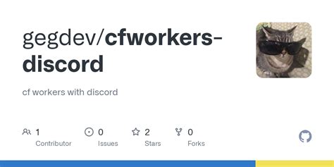 Github Gegdev Cfworkers Discord Cf Workers With Discord