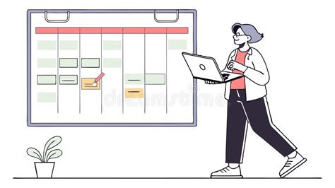 Efficient Scheduling And Task Management Digital Planner Vector