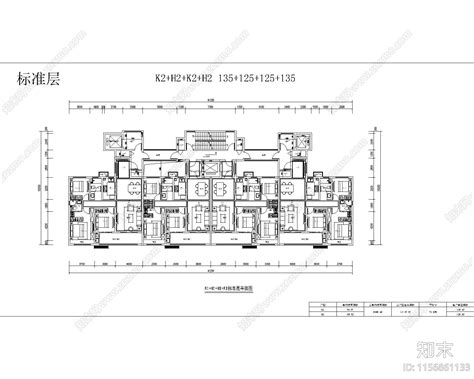 一梯四户一类高层图纸施工图下载【id1156861133】知末案例馆