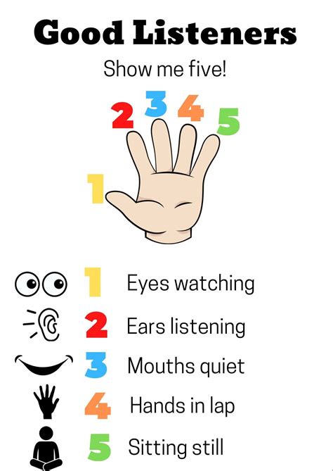 Preschool Classroom Rules Chart