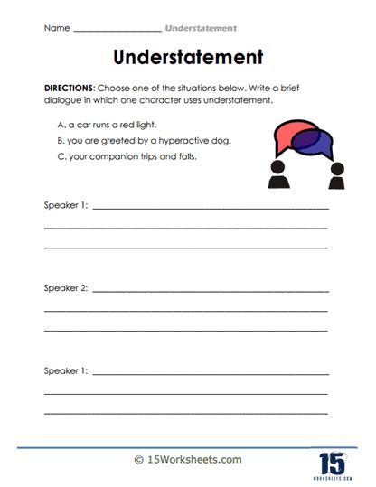 Understatement Worksheets 15