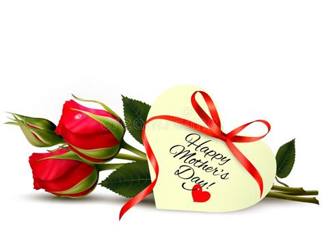 Roses With Happy Mothers Day T Card Stock Vector Image 51649867