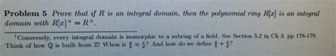 solved prove that if r it an integral domain then the