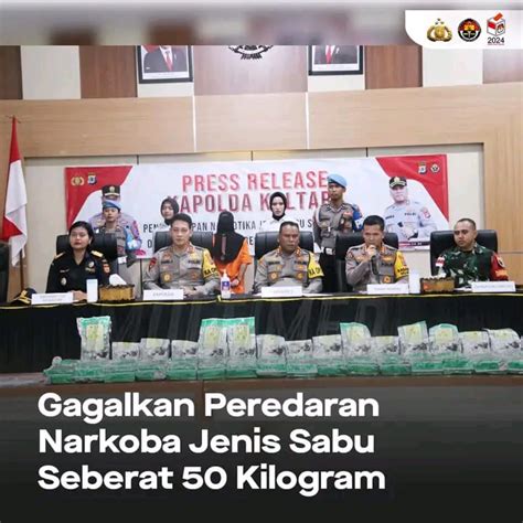Gagalkan Peredaran Narkoba Jenis Sabu Seberat 50 Kilogram