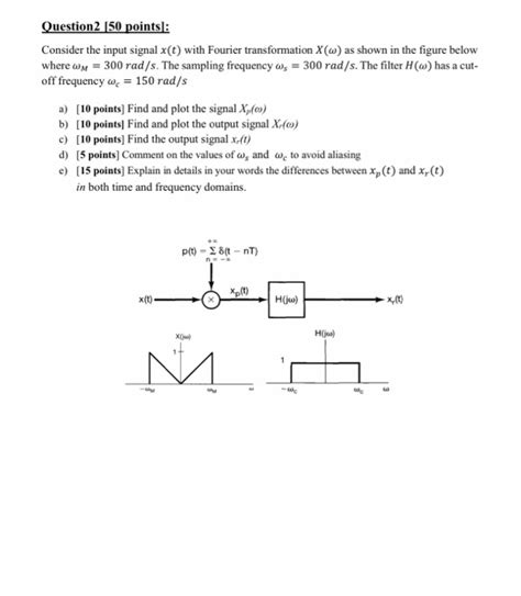 Solved Question 2 50 Points Consider The Input Signal X T Chegg Com