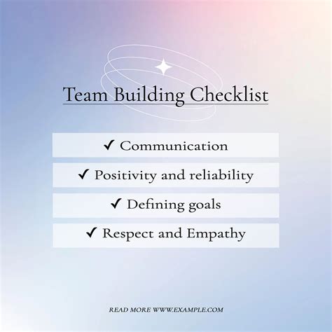 Team Building Checklist Instagram Post Premium Editable Template