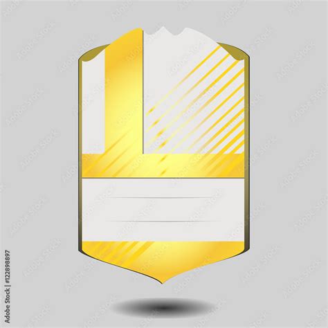 Vector Football Player Card Template Isolated On Gray Background