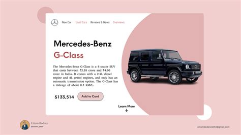 G Wagon Car Ui Figma