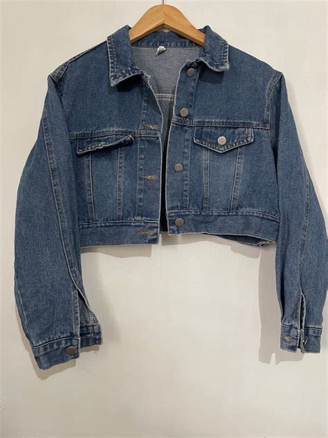 Super Crop Top Denim Jacket Womens Fashion Coats Jackets And