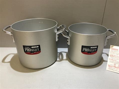 プロセレクト 寸胴鍋 アルミ 18cm 21㎝ 2個セット 蓋なし 目盛付 メルカリ