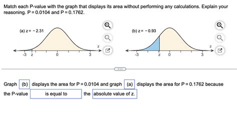 Solved Match Each P Value With The Graph That Displays Its Chegg Com
