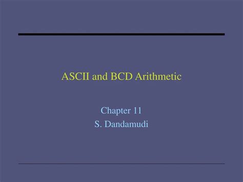 PPT ASCII And BCD Arithmetic PowerPoint Presentation Free Download ID