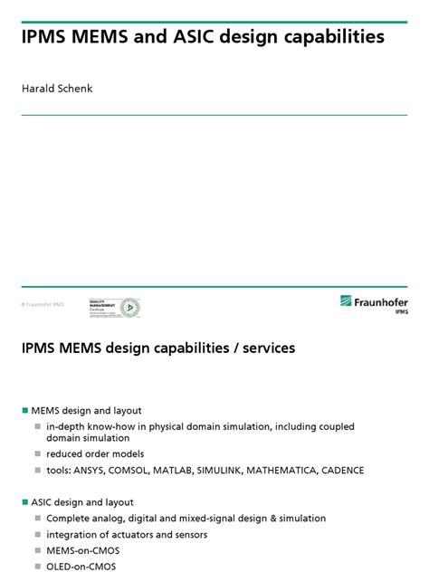 Pdf Mems And Asic Design Capabilities Dokumentips