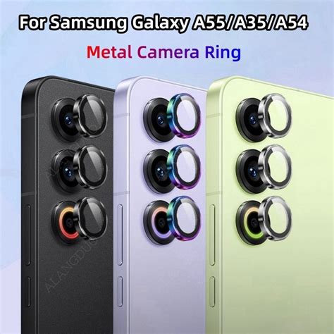 3 Pcs Metal Lens Ring For Samsung Galaxy A55 A54 A35 A15 5g A34 A14