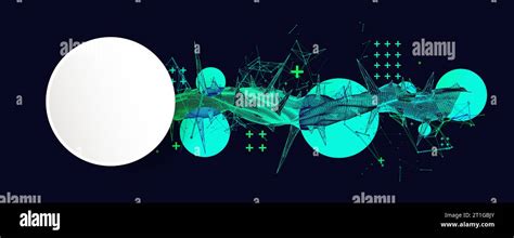 Wireframe Science Background With Plexus Effect Futuristic Vector Illustration Stock Vector