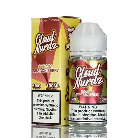 Cloud Nurdz E Liquid Banana Dragon Berry 100ml E Juice