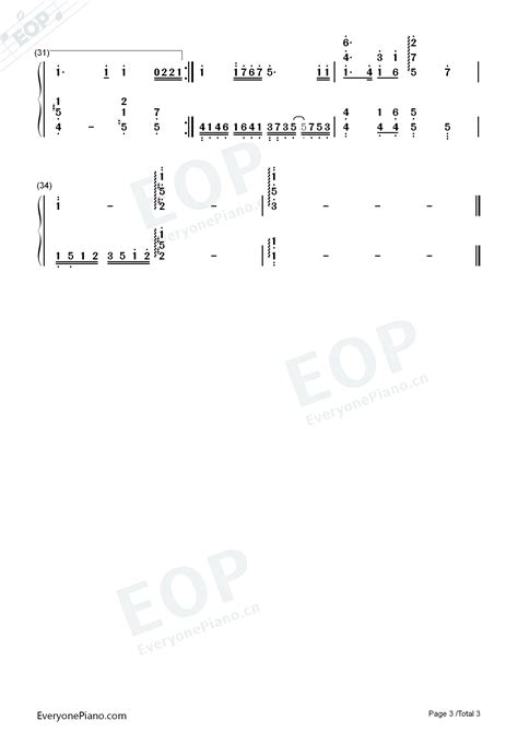 断点 张敬轩双手简谱预览 Eop在线乐谱架