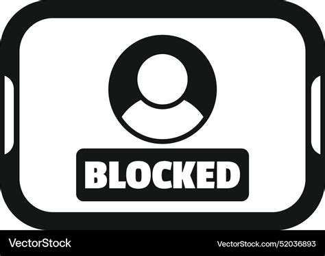 Smartphone Showing Blocked User Profile Icon Vector Image