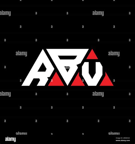 Rbv Triangle Letter Logo Design With Triangle Shape Rbv Triangle Logo