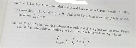 Solved Exercise Let F Be A Bounded Real Valued Chegg